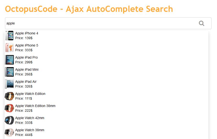 OctopusCodes - Ajax AutoComplete Search by octopuscodes | CodeCanyon OctopusCodes - Ajax AutoComplete Search by octopuscodes | CodeCanyon
